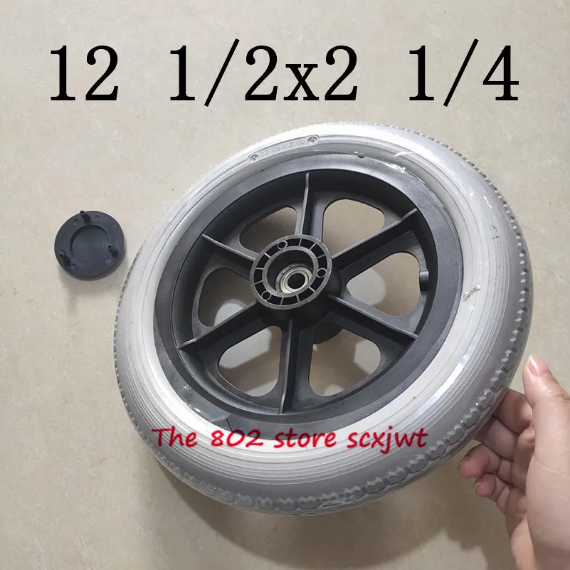 Size12 1/2x21/4 Solid Wheel 12 1/2* 2 1/4 Tubeless Wheel Tyre ...