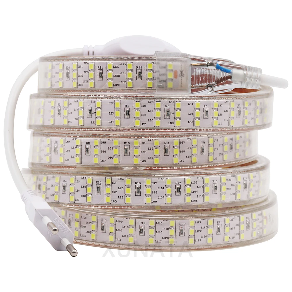 Super-Bright-276Leds-m-Three-Row-LED-Strip-Light-220V-2835-120Led-m ...