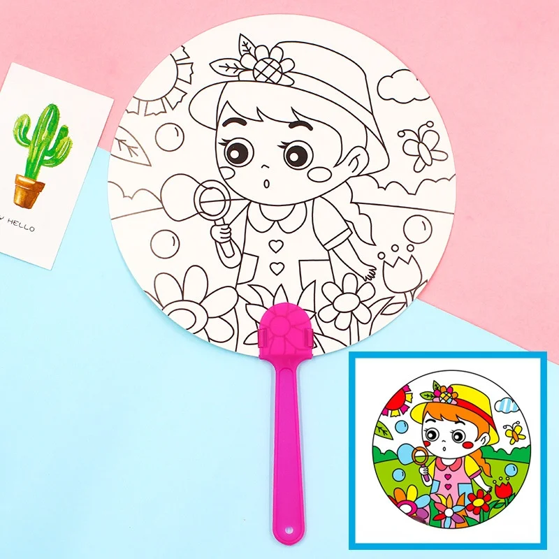 Hand Fan Coloring Page