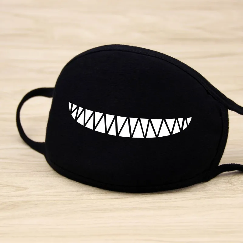 Men Women Mask Winter Mask Cute Teeth Smile Creative Cotton Cool Travel ...