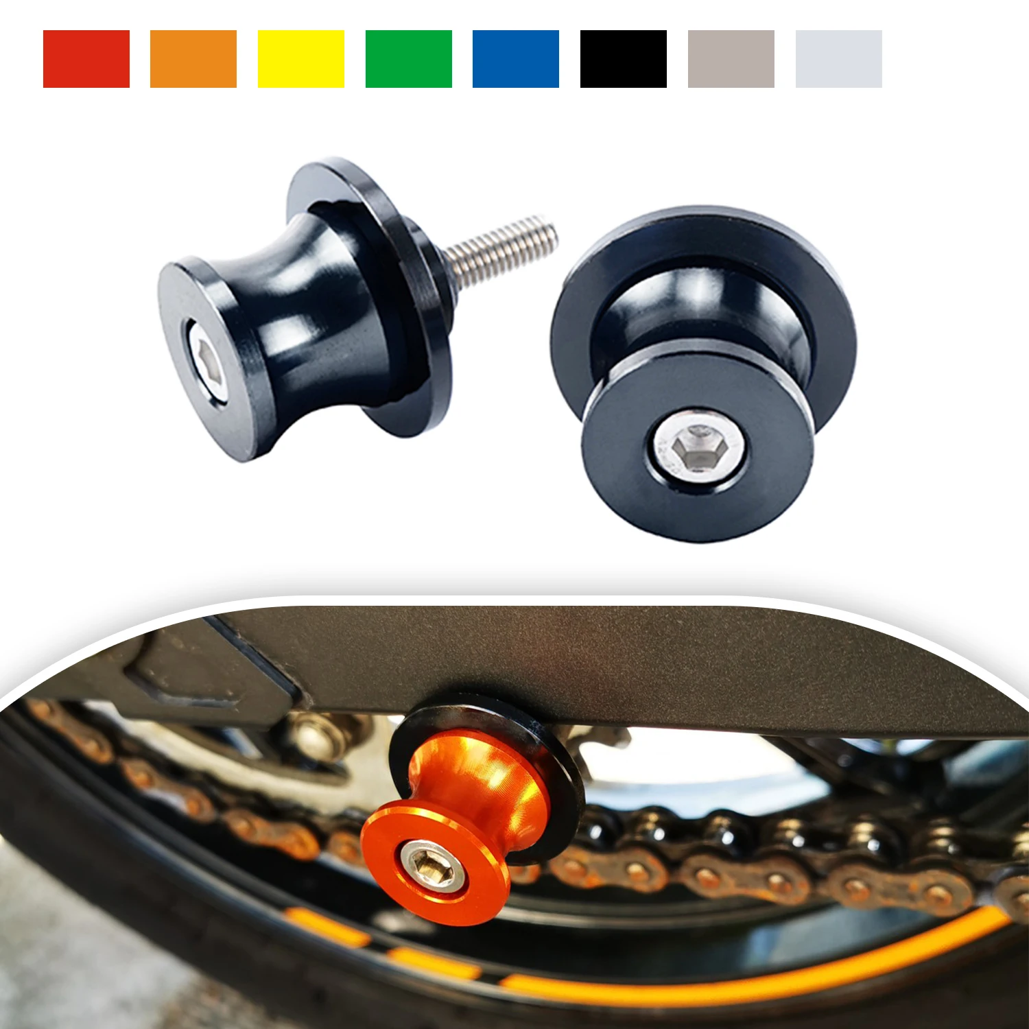 Carretéis da motocicleta swingarm slider 6mm para yamaha YZF R7 r7 ...