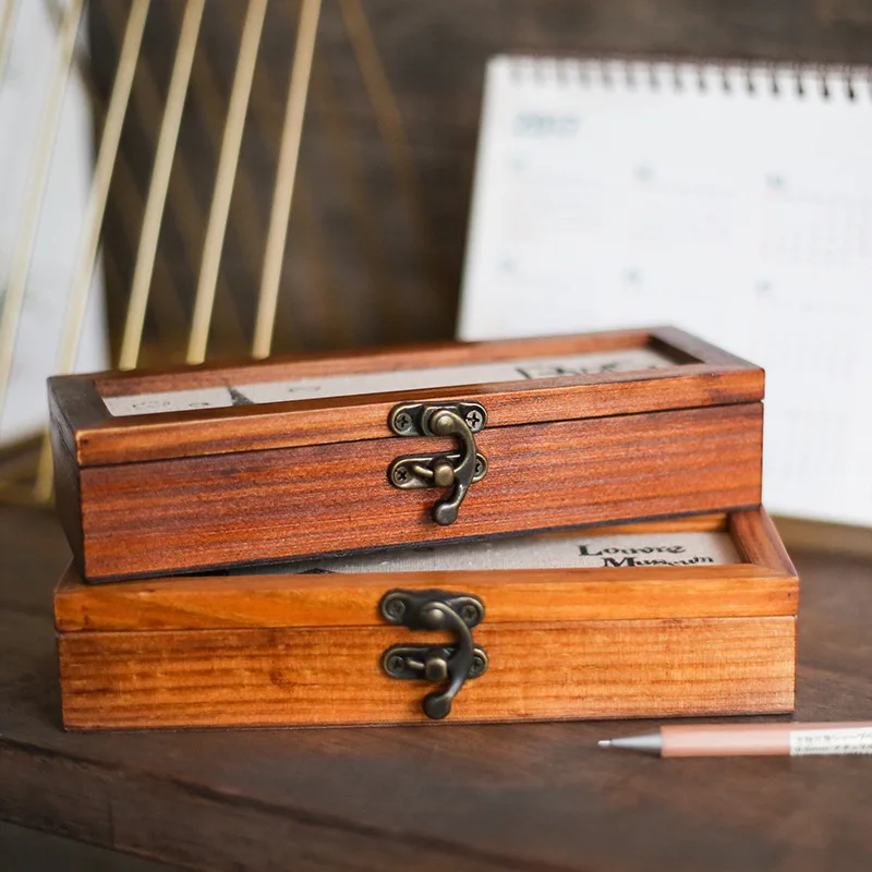 Vintage Wooden Pencil Box