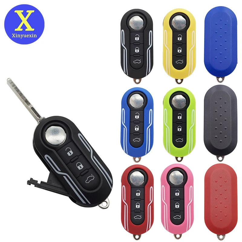 Cocolockey New Design Car Remote Key Shell Case for Fiat 500 Panda ...