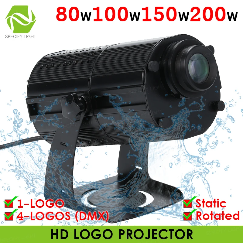 Top Quality 80W 200W IP66 Waterproof Outdoor Logo Projector Multi Logos ...