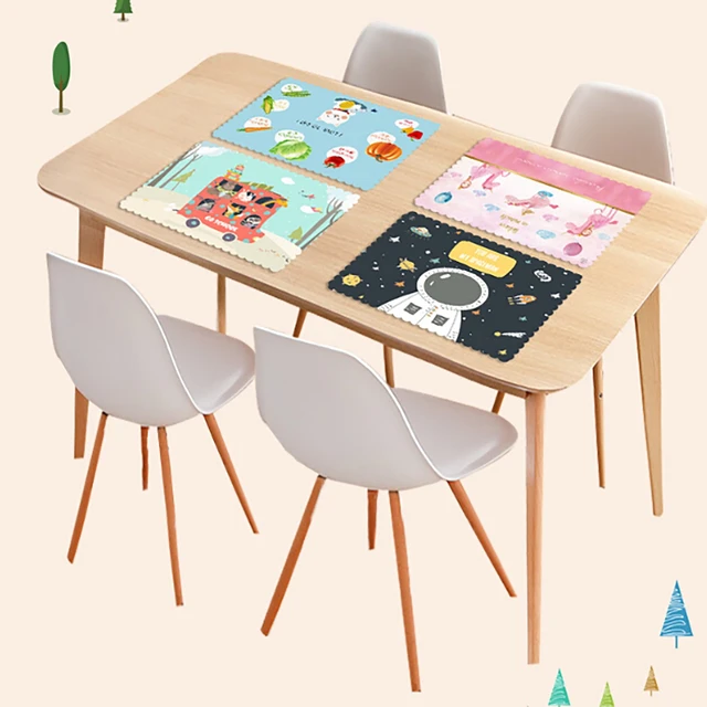 Cartoon School Lunch Table