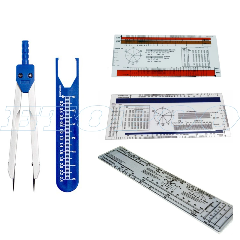 New-PVC-ECG-ruler-medical-ruler-ECG-goniometer-ECG-Medical-Caliper-ECG ...