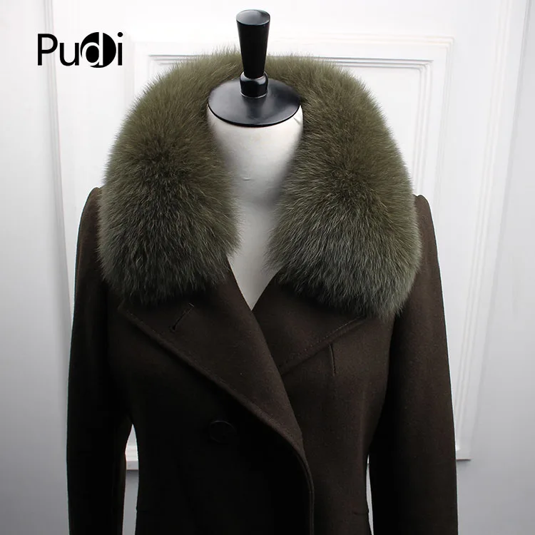 Pudi Sf860 여성 진짜 여우 모피 스카프 새로운 긴 자연 정품 여우 모피 스카프 목도리 반지여성용 스카프