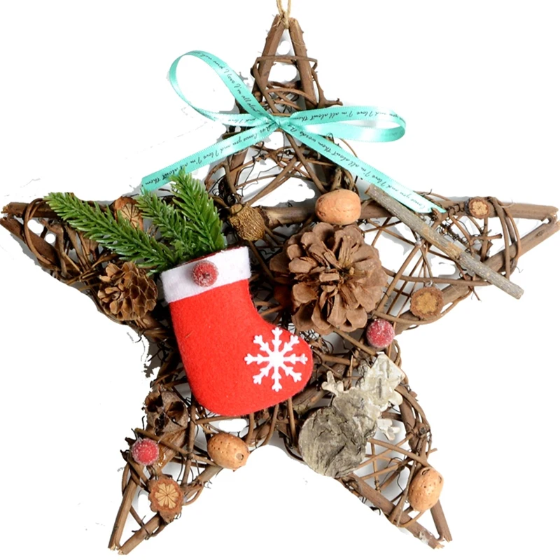 Ротанг пятиконечная звезда DIY ротанга Рождественские шары для ...