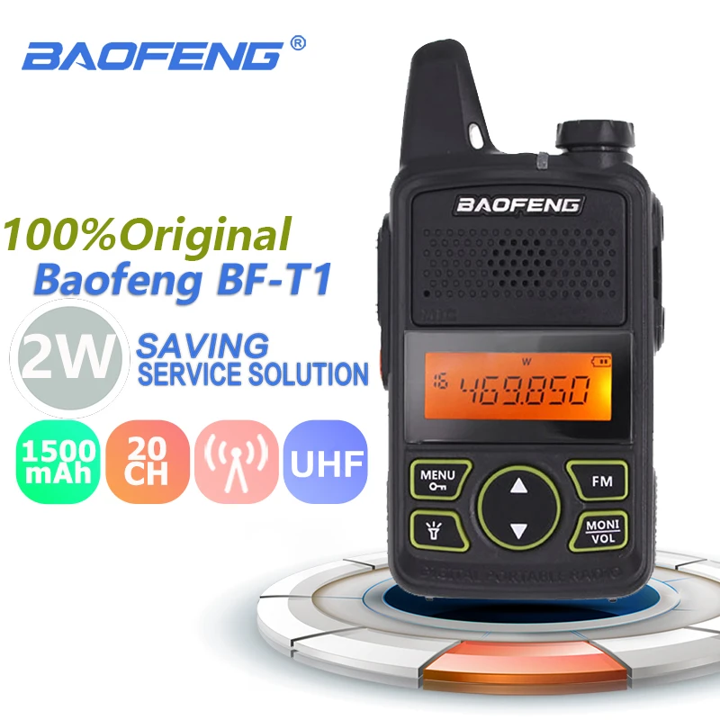 100-Original-BAOFENG-BF-T1-MINI-Walkie-Talkie-UHF-400-470MHz-Portable ...
