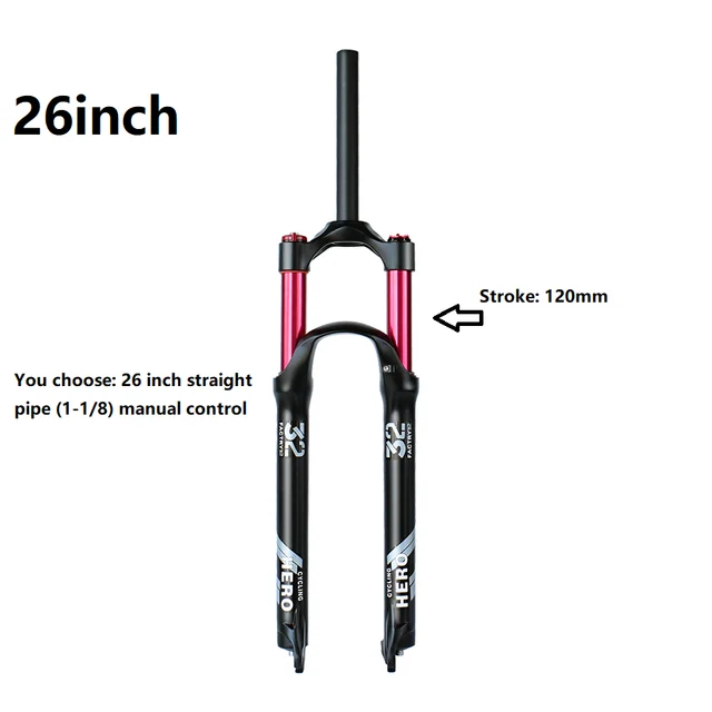 Bicycle Air Front Fork Hero Suspension Mtb Shock Absorber Magnesium ...
