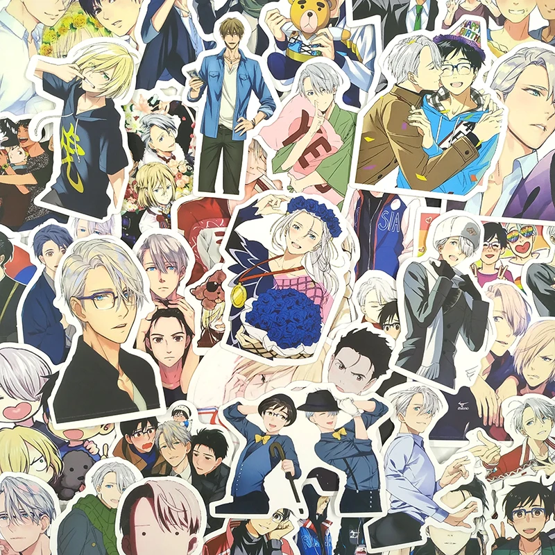 50 шт./упак. Ю! На льду наклейки японского аниме наклейки для крутой ...