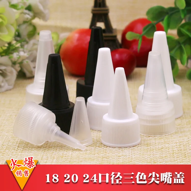 50PCS-plastic-pointed-caps-18MM-20MM-24MM-Caliber-diameter-Black-White ...
