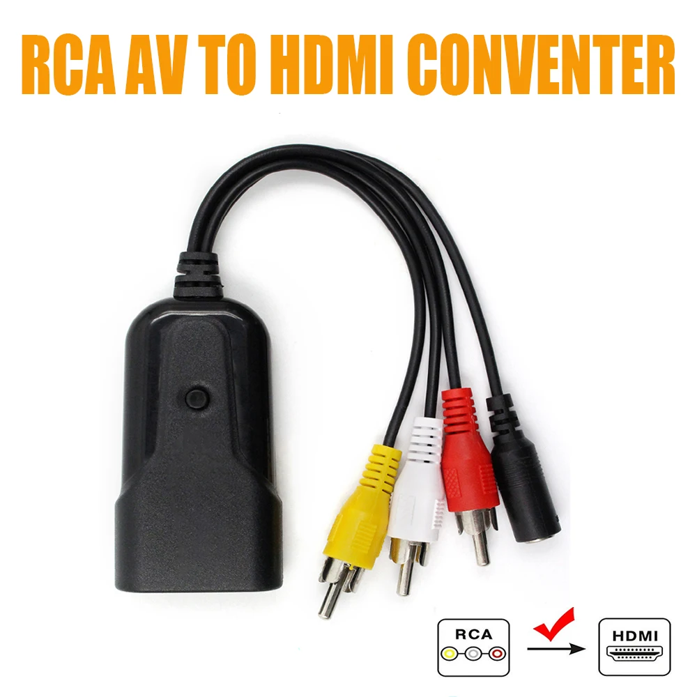 AV to HDMI Converter set-top box computer to TV cable three-color RCA ...