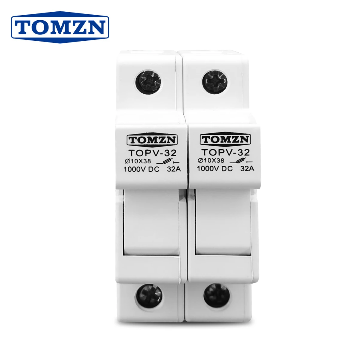 2p Parallel Dc Fuse Holder 10*38mm High Voltage Solar Pv 1000v Tomzn ...