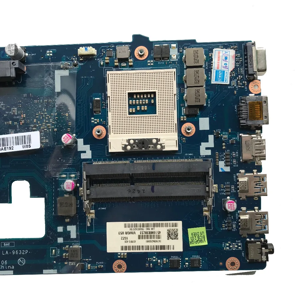 Original Laptop Motherboard HM76 DDR3 FRU 90002835 LA-9632P 100% ...