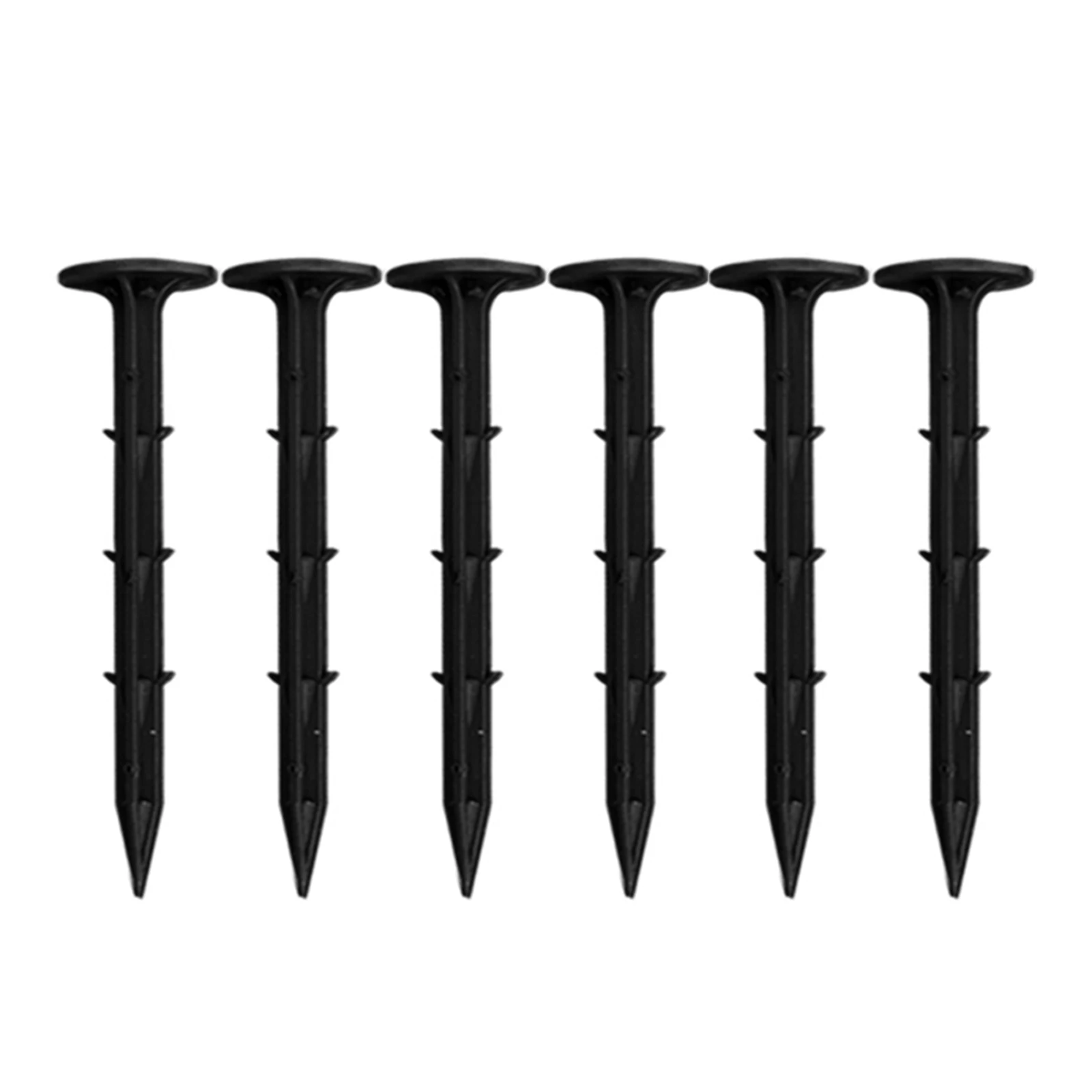6Pcs Gardening Pile Fixing Tools Plastic Ground Nail Landscape Stakes ...