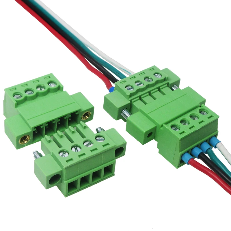 5Sets 15EDG 3.81 2/3/4/5/6/7/8 Pin Right Angle Screw Terminal Block ...