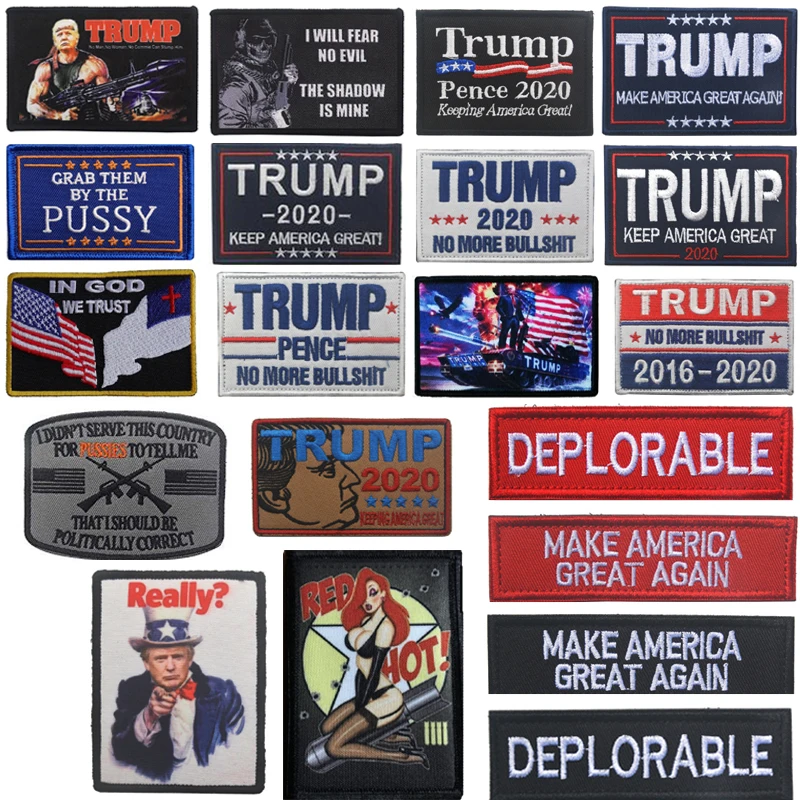 Donald-Trump-Embroidery-Badge-Patch-Emblem-Tactical-Armbands-Clothes ...