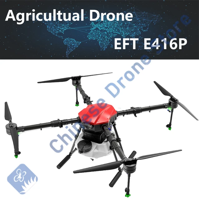 EFT E416P 4 Axis 16L Agricultural Drone Quadcopter 16KG Agriculture UAV sprayer with Hobbywing ...