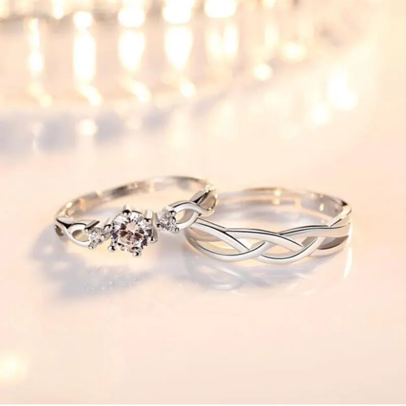 Unisilver Couple Rings Infinity