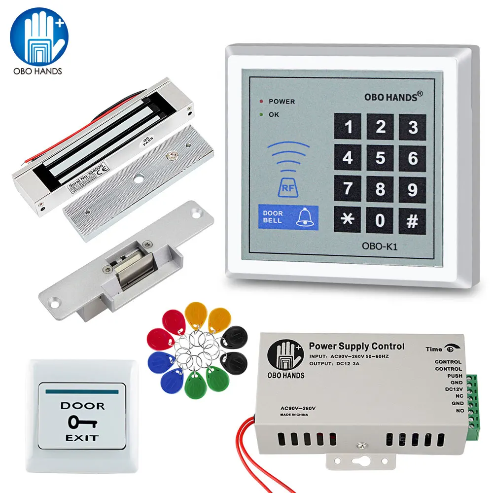 Full Rfid Door Entry Access Control System Kit Set Dc12v 1000 User ...