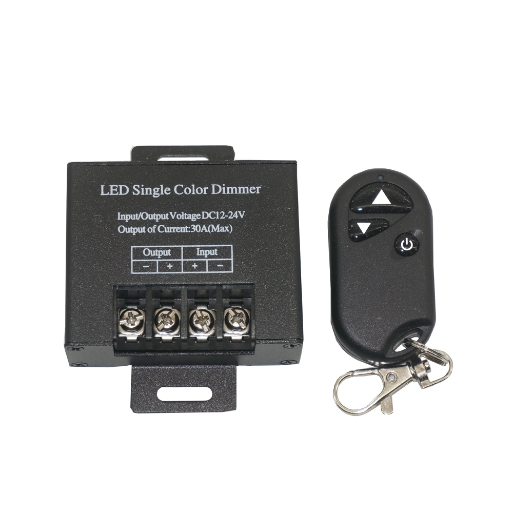 DC12 24V 30A Single Channel LED Dimmer Controller with 3Key Wirelss RF ...