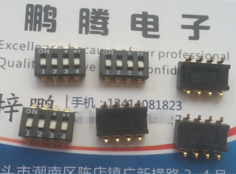 1PCS-Imported-OTAX-4-digit-DIP-switch-gold-plated-feet-convex-2-54mm ...