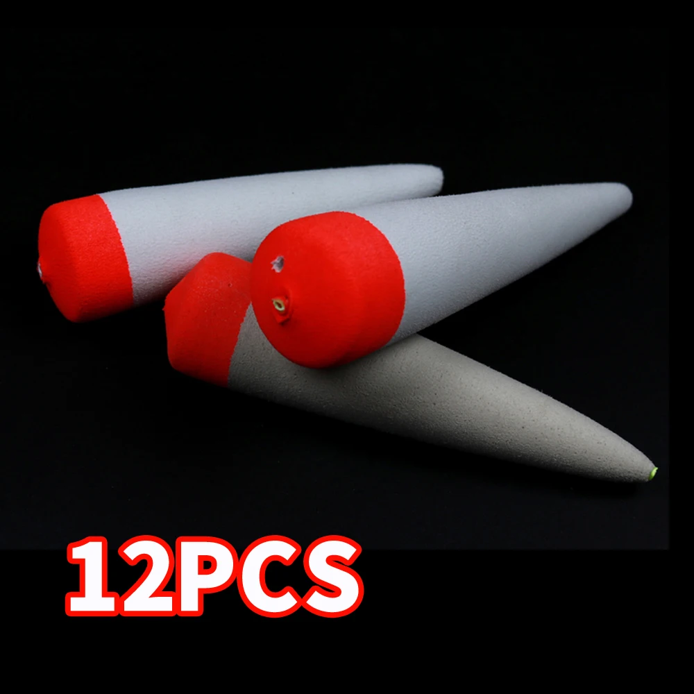 12pcs Saltwater Fishing EVA Foam Inline Bobber Floats Catfish Pike Live ...