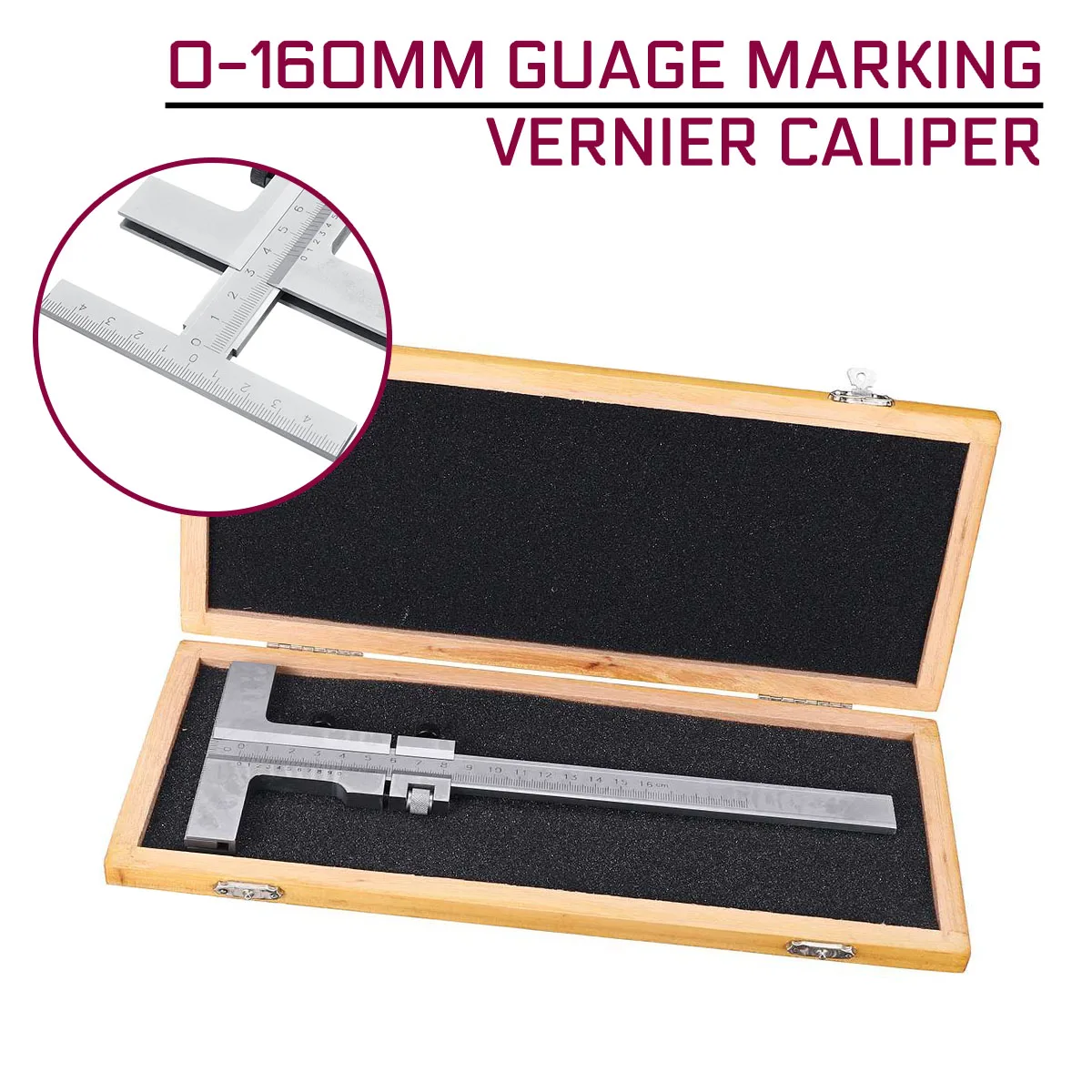 DIN862-0-160mm-Measuring-Guage-Marking-Vernier-Caliper-0-05mm-Scraper ...