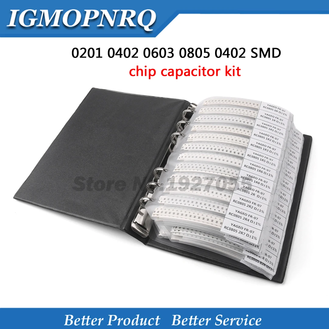 950PCS 2550PCS 4500PCS 0201 0402 0603 0805 1206 Capacitor Sample Book ...