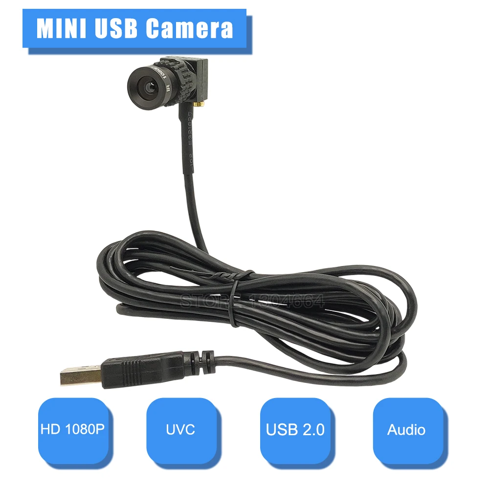 HD1080P Mini USB kamera mikro 2.0MP USB kamera Video gözetim UVC kamera ...