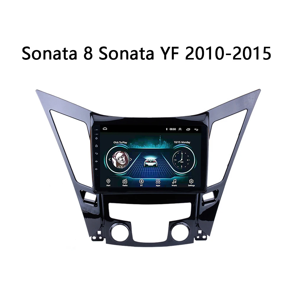 자동차 라디오 안드로이드 8.1 9 "sonata 8 yf 2010 2012 2013 2014 2015 2016 헤드 유닛 스테레오 dvd 플레이어 멀티미디어 스크린 fm ...