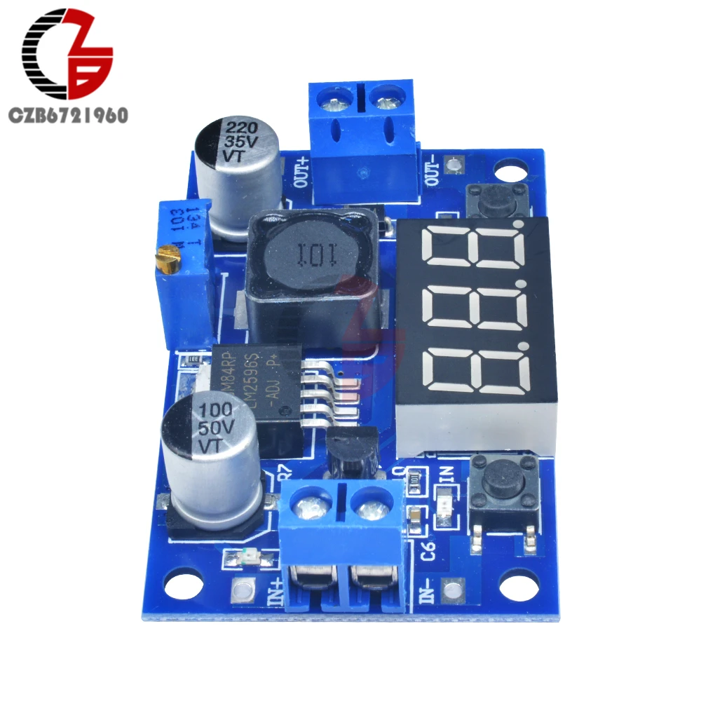 LM2596 2A Buck Step-down Power Converter Module LED Voltmeter hall road - digilog.pk