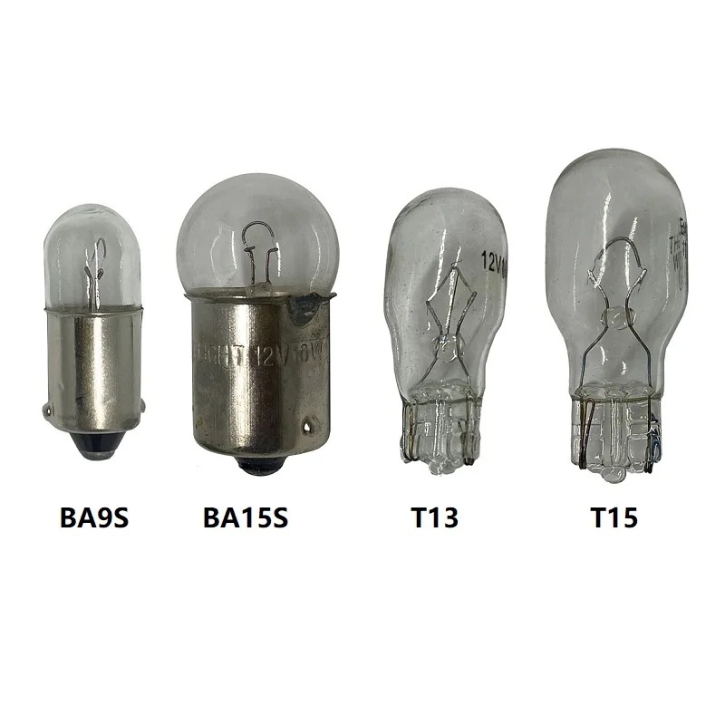 10pcs BA9S T4W T8.5 G18 1156 BA15S Halogen lamp 12V 10W T13 T15 W16W ...