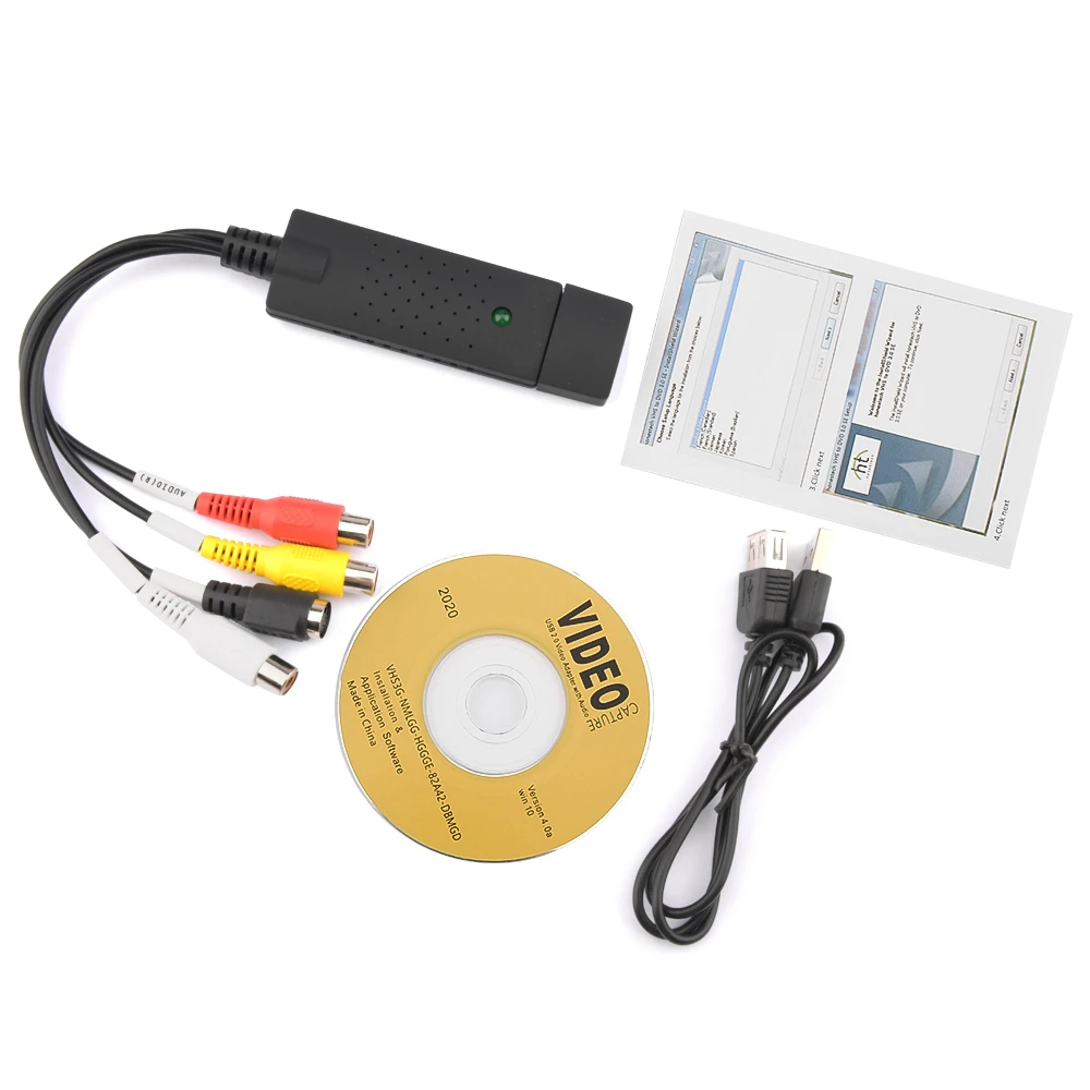 USB-2-0-to-RCA-Cable-Adapter-Converter-Audio-Video-Capture-Card-Adapter ...