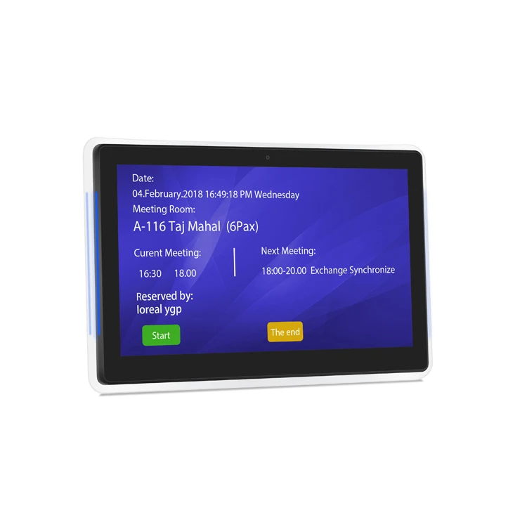 Meeting room booking POE/DC powered Android 10.1 inch tablets with 3 ...