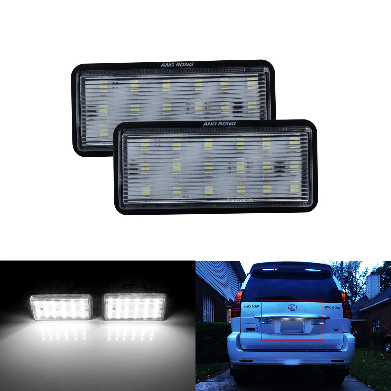 2x-Canbus-LED-License-Number-Plate-Light-For-Lexus-Cruiser-Prado-J100 ...