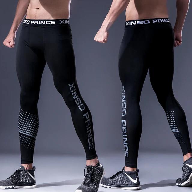Mens Tight Gym Compression Pants Quick Dry Fit Sportswear Running ...
