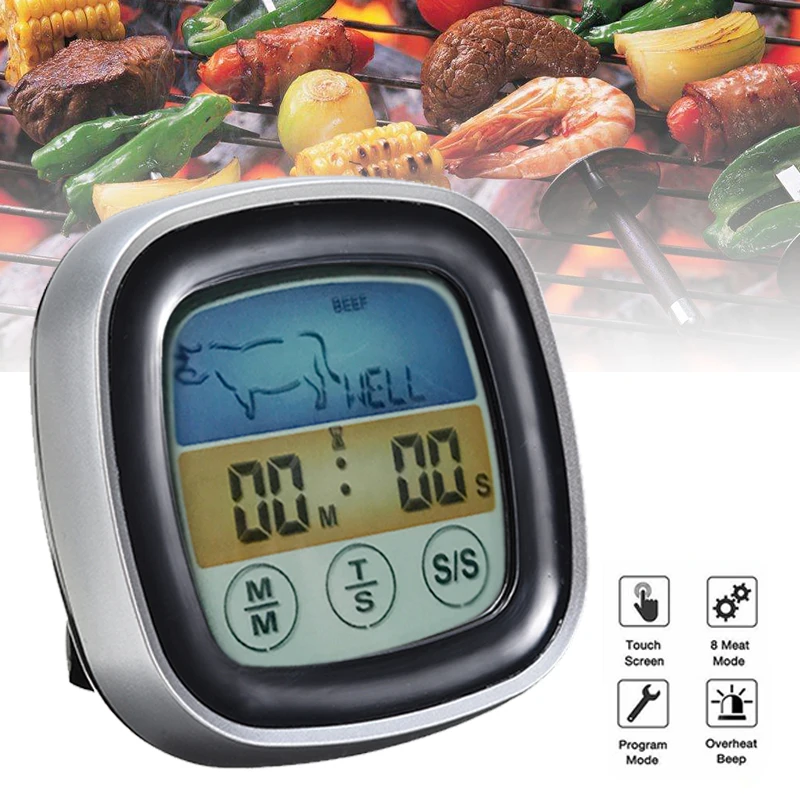 Barbecue Food Grill Electronic Thermometer Digital Oven Thermometer ...