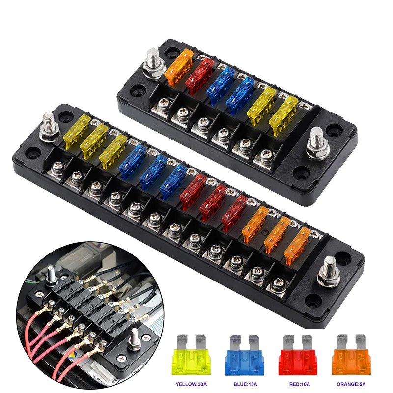 Plastic-Cover-6-12-Ways-32V-75A-Fuse-Box-Holder-With-LED-Indicator ...