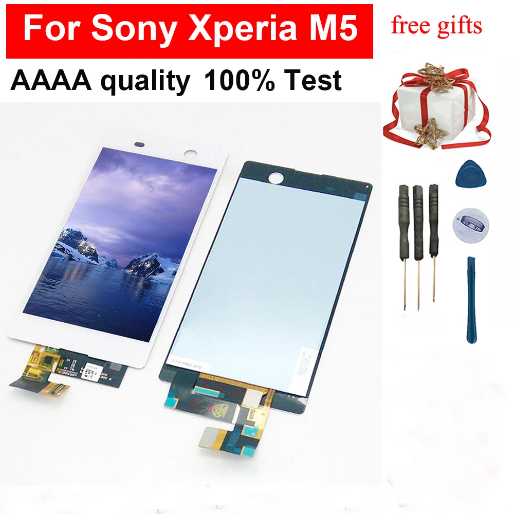 Para Sony Xperia M5 Dual pantalla LCD de montaje de digitalizador con pantalla táctil para Sony ...
