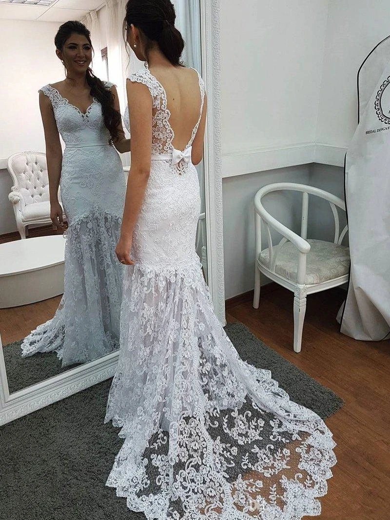 Sexy Back Lace Wedding Dress