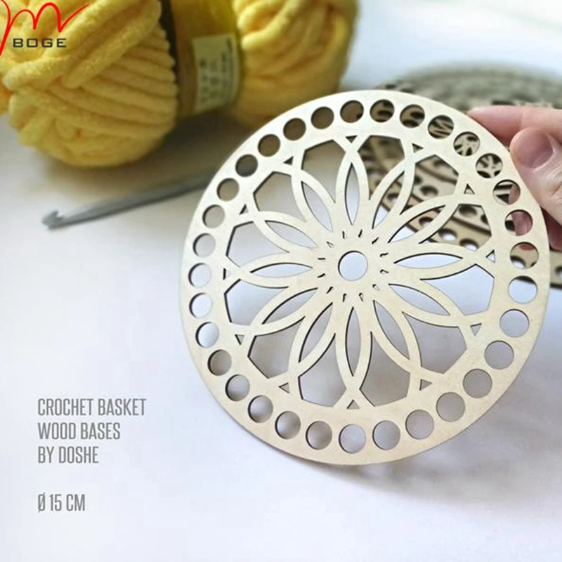 Rounded Rectangle Crochet basket bottoms Laser cut wood Craft Supplies ...