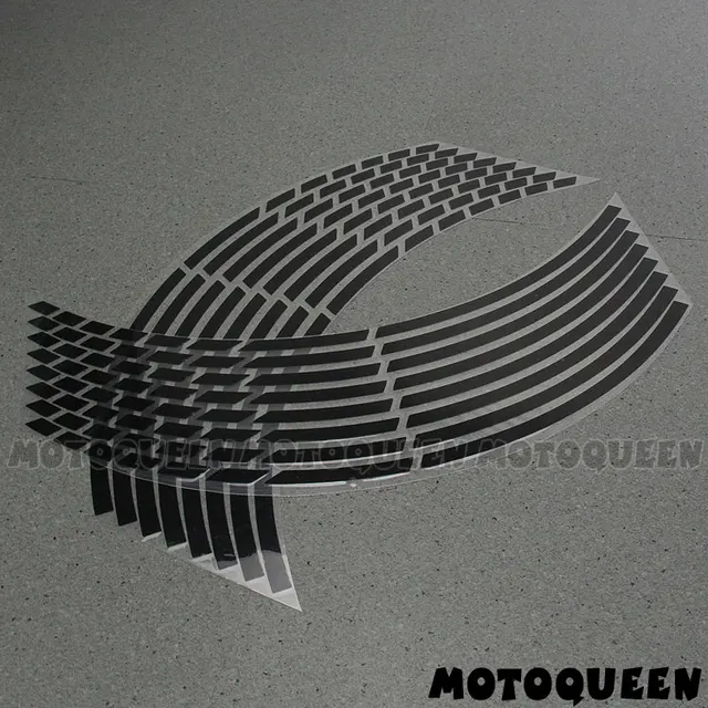 16 PCS 17" 18" Rims Decals Motorcycle Car Wheels Reflective Stickers ...