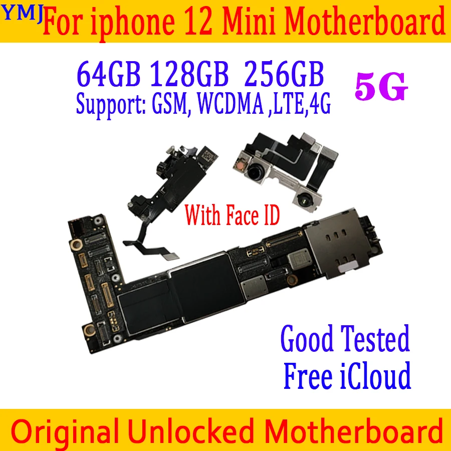 Full Working Logic Boards For iPhone 12 MINI Unlocked Motherboard Clean ...
