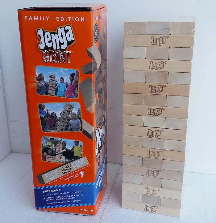 Buy 54pcs Extra Biggest Largest Wooden Jenga Giant Game Stack Blocks ...