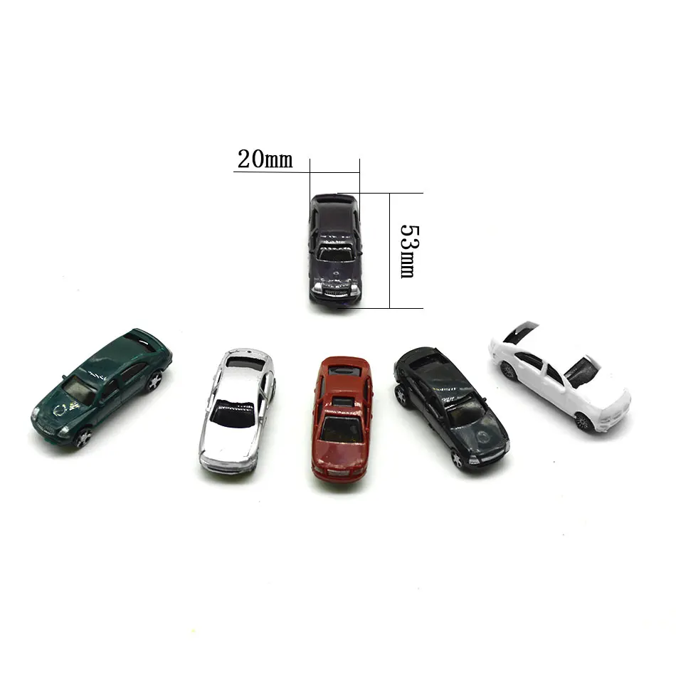 100pcs 1/100 scale model color car toys miniature painted ...