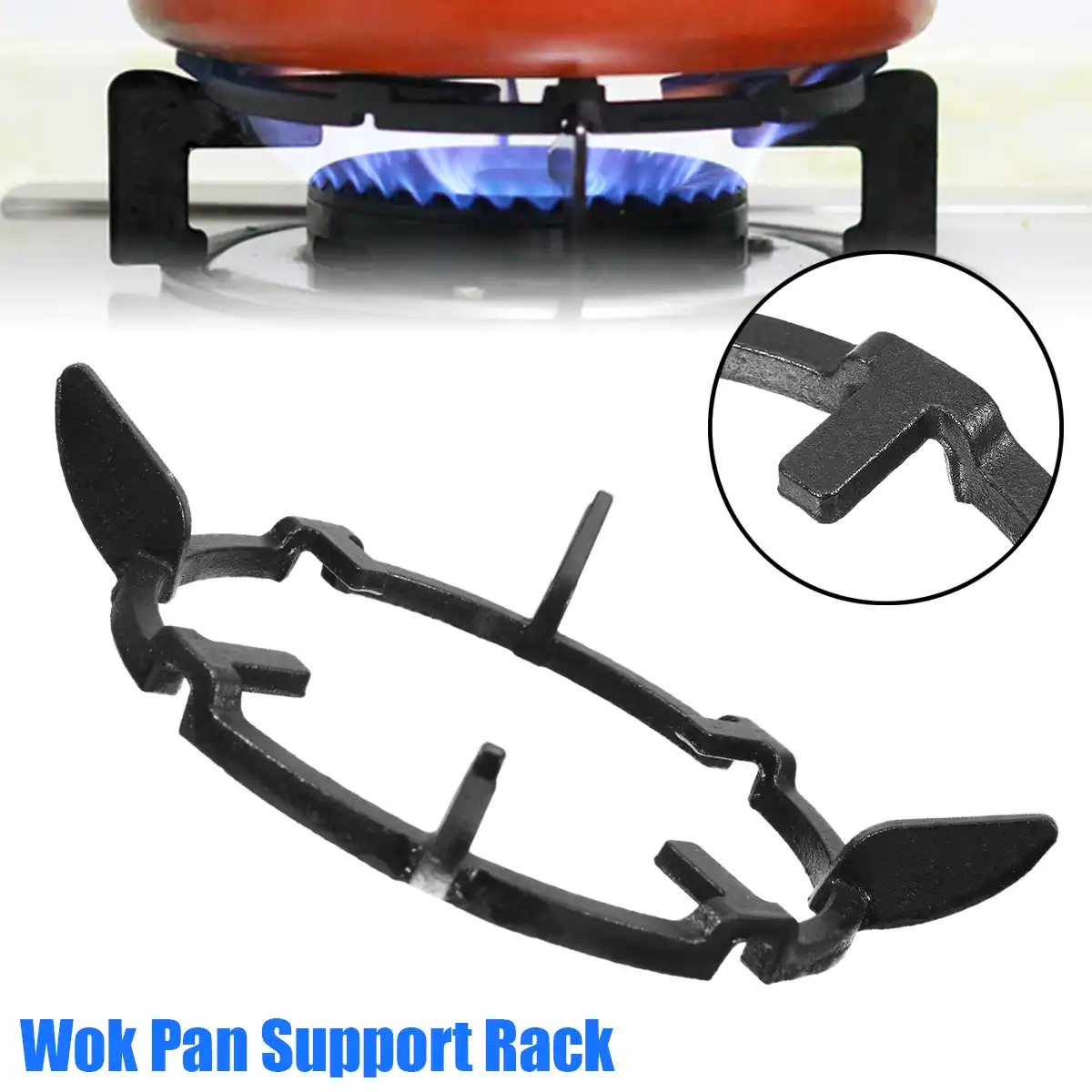 Universal Iron Wok Stand Support Rack Stand for Burners Gas Stove Shelf ...