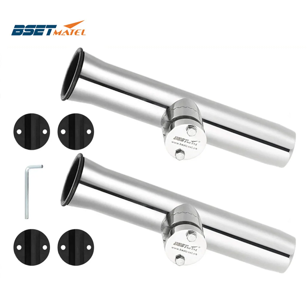 2PCS-Rail-Mount-stainless-steel-316-fishing-rod-rack-holder-pole ...