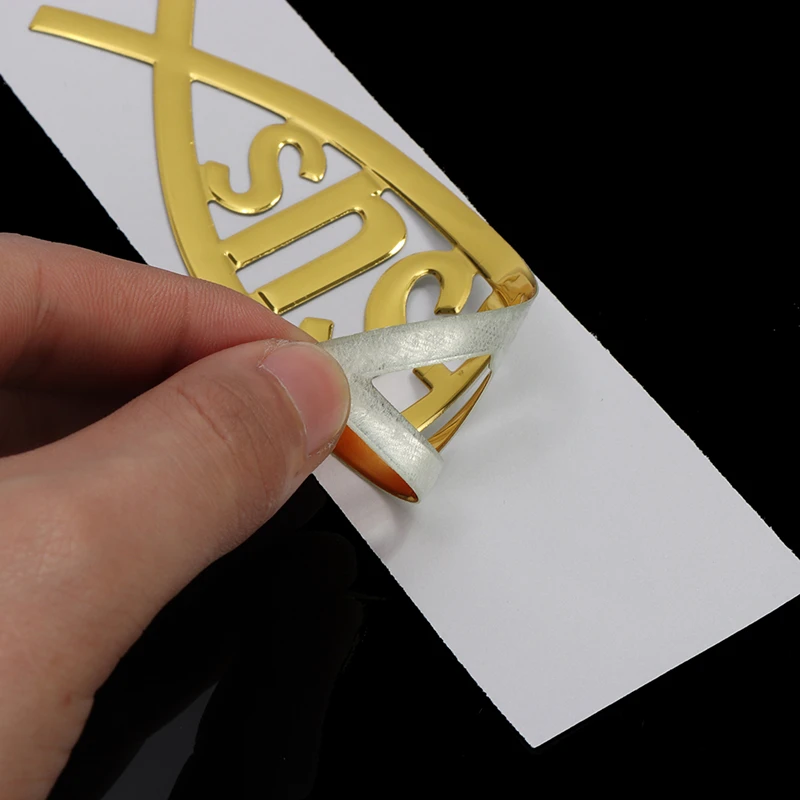 Jesus Fish 3D Car Sticker Soft PVC Chromed Emblem Badge Car Styling ...